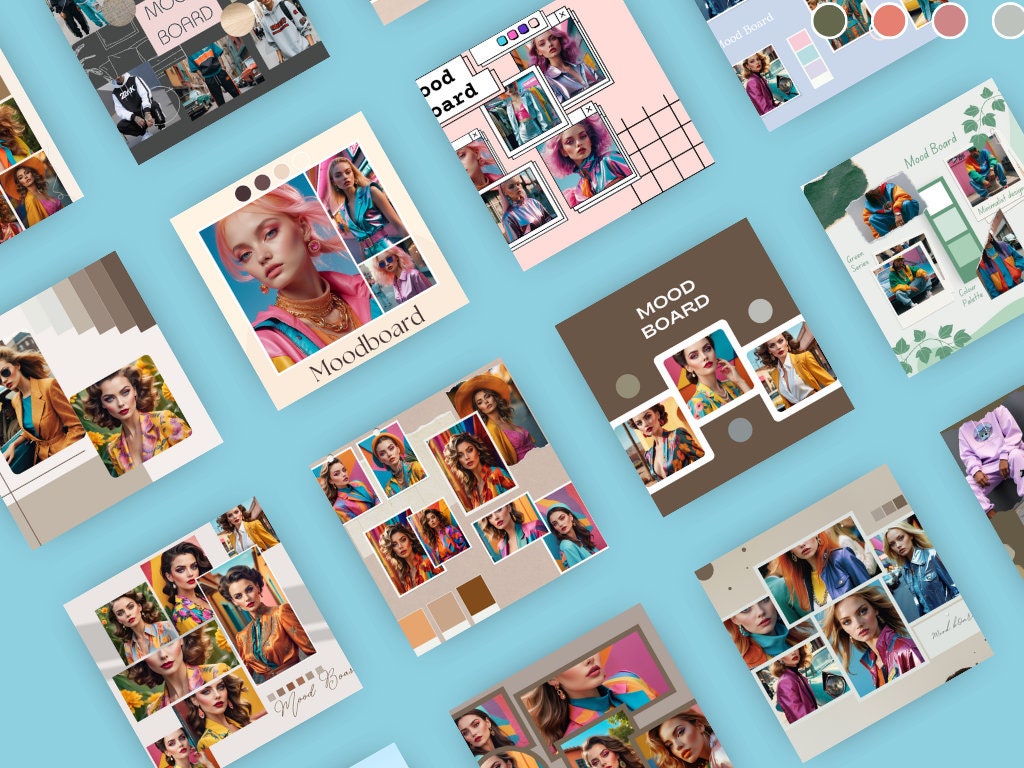 Customizable Canva Y2K Mood Board Templates Trendy Aesthetic Collage ...
