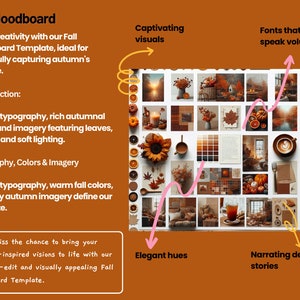 Customizable Fall Mood Board Templates Canva Autumn Moodboard Design ...