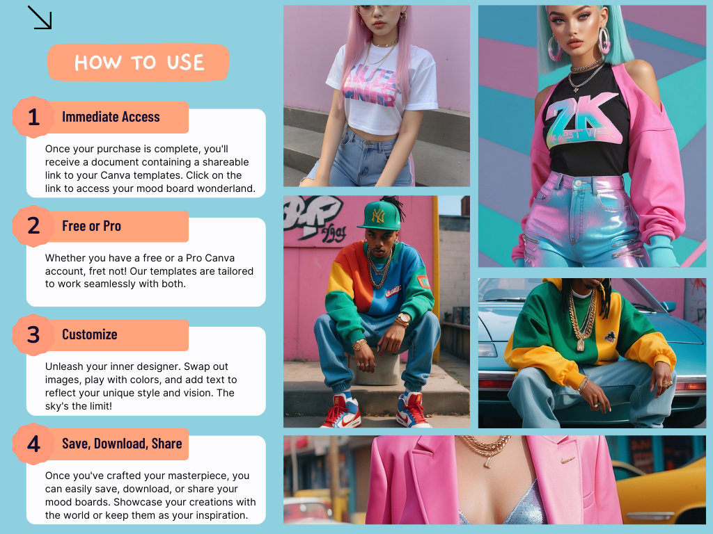 Customizable Canva Y2K Mood Board Templates Trendy Aesthetic Collage ...