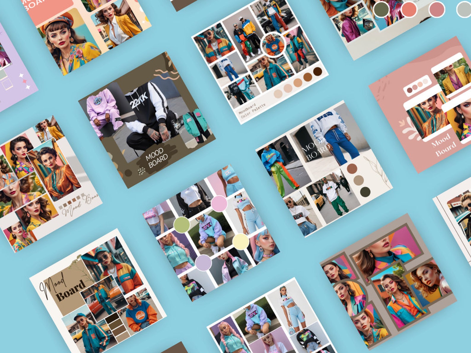 Customizable Canva Y2K Mood Board Templates Trendy Aesthetic Collage ...
