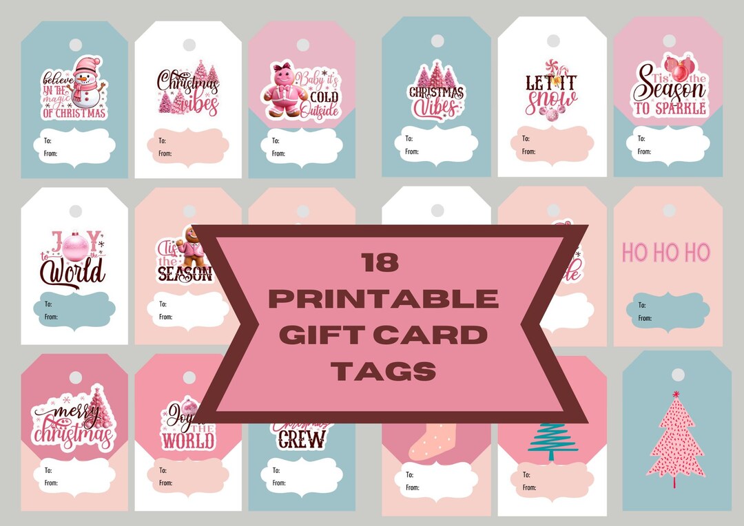 Editable Christmas Tags Holiday Gift Tags Merry Christmas - Etsy
