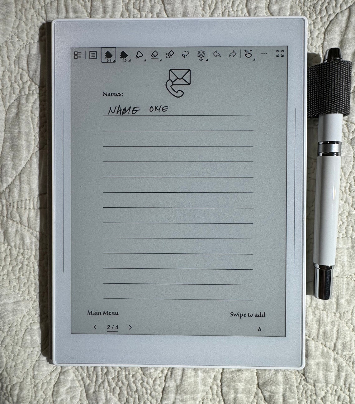 A6 X2 Supernote Nomad Infinite Address Book Organizer Template - Etsy