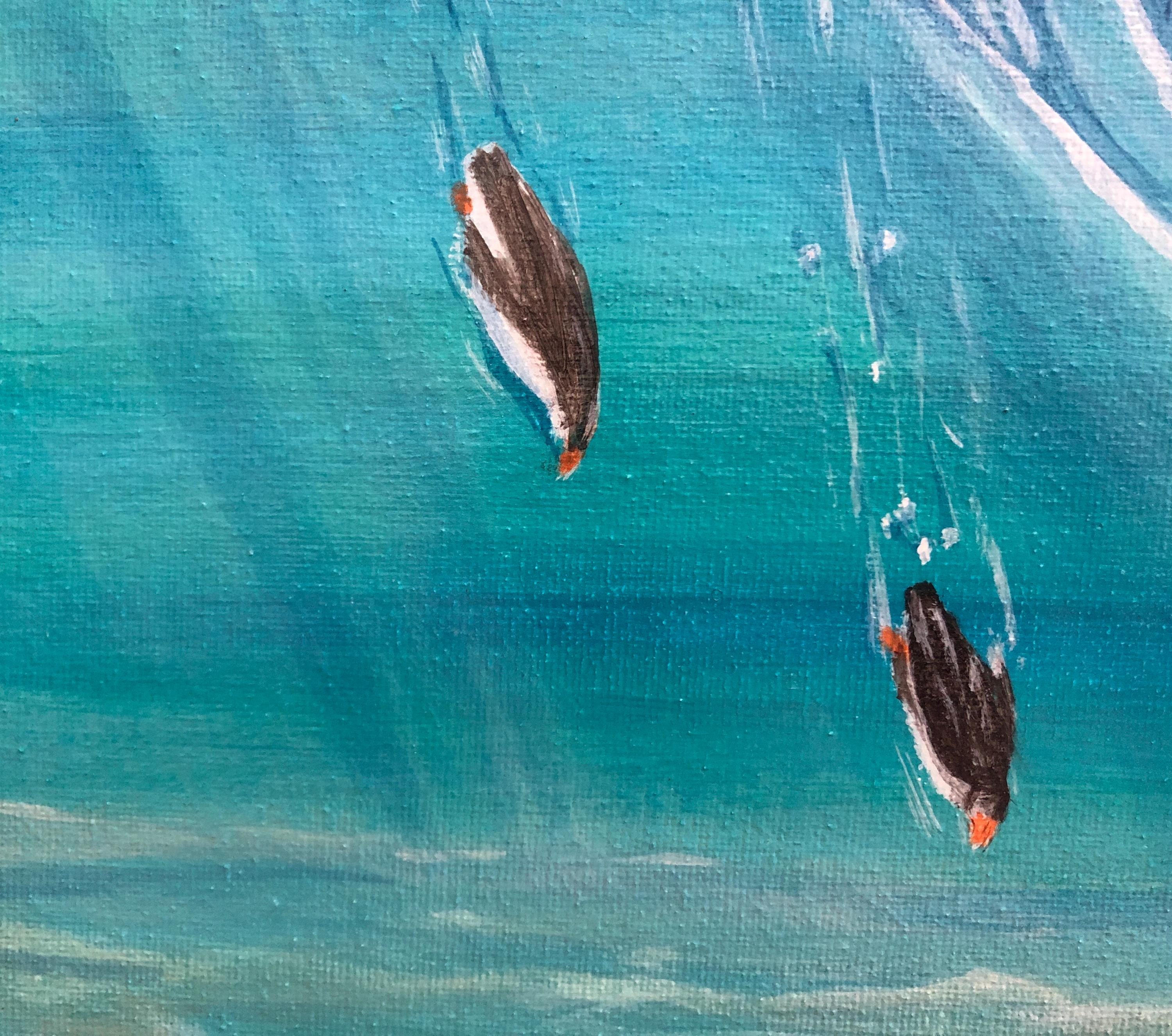 Puffin Diving, Seabird, Bird, Ocean Art, Seascape, Underwater - Etsy