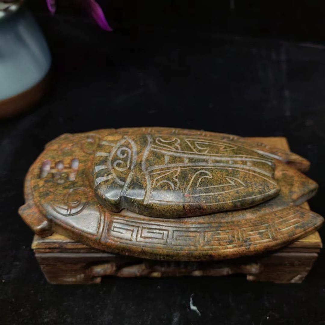 Natural Old Agate Carved Cicada Ornaments Animal Hongshan Culture Lucky ...