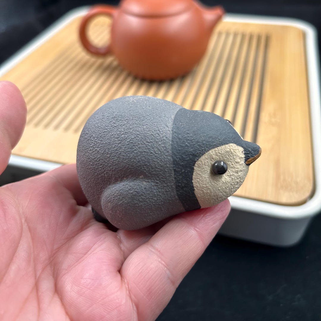 Handmade Zisha Clay Penguin Tea Pet - Healing Tea Table Decor - Etsy