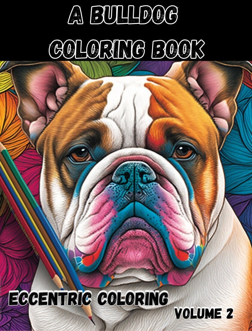 A Bulldog Coloring Book Eccentric Coloring DIGITAL FILE - Etsy
