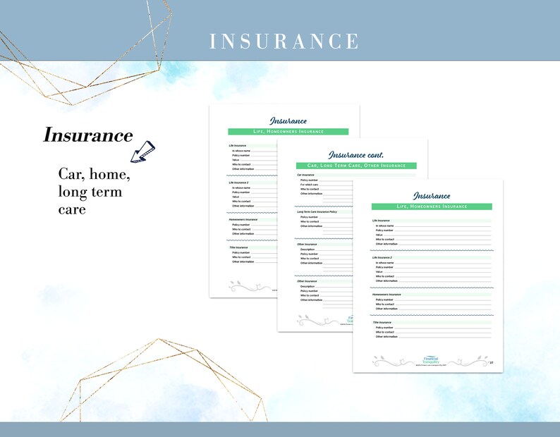 Fillable End of Life Organizer, Comprehensive Emergency Planner, Easy ...