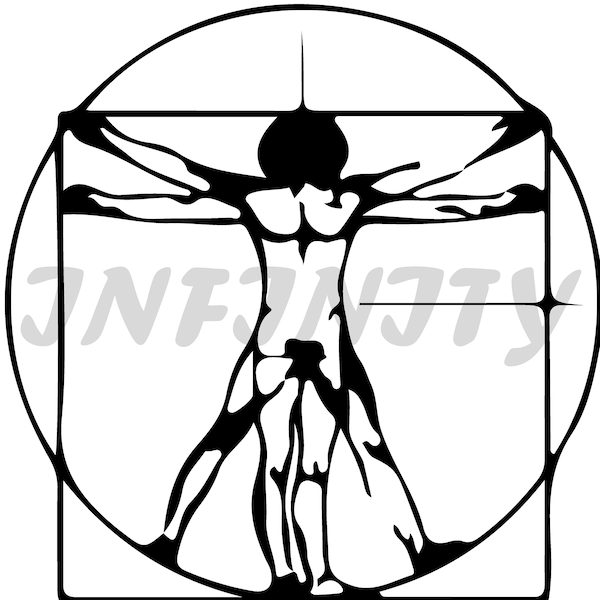 Vitruvian Man Svg - Etsy
