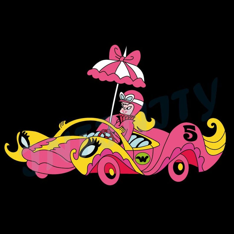 Wacky Races Penelope Pitstop Clip Art Image Digital Print Digital ...