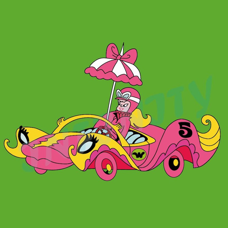 Wacky Races Penelope Pitstop Clip Art Image Digital Print Digital ...