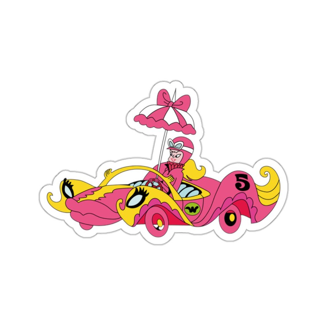 Penelope Wacky Races Stickers, Decal, Laptop Sticker, Scrapbooking ...