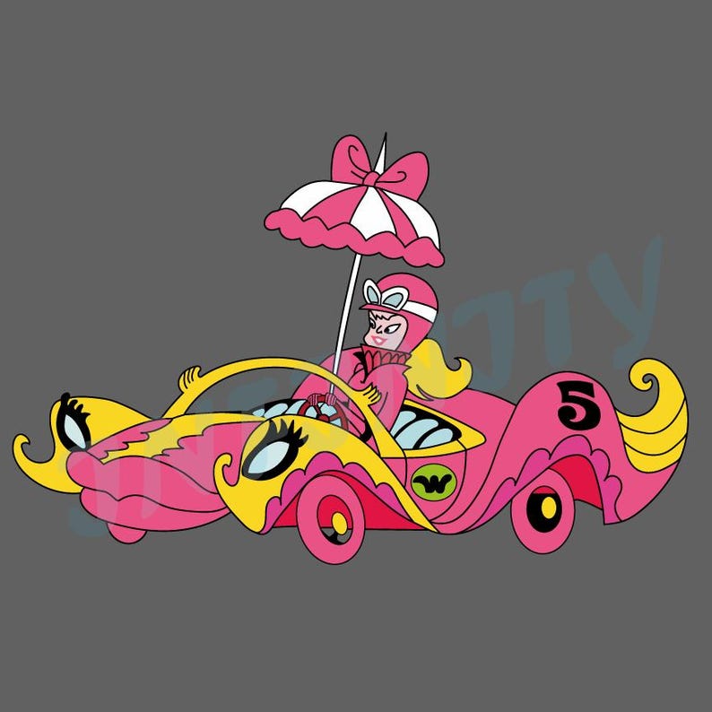Wacky Races Penelope Pitstop Clip Art Image Digital Print Digital ...