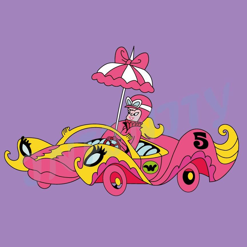 Wacky Races Penelope Pitstop Clip Art Image Digital Print Digital ...