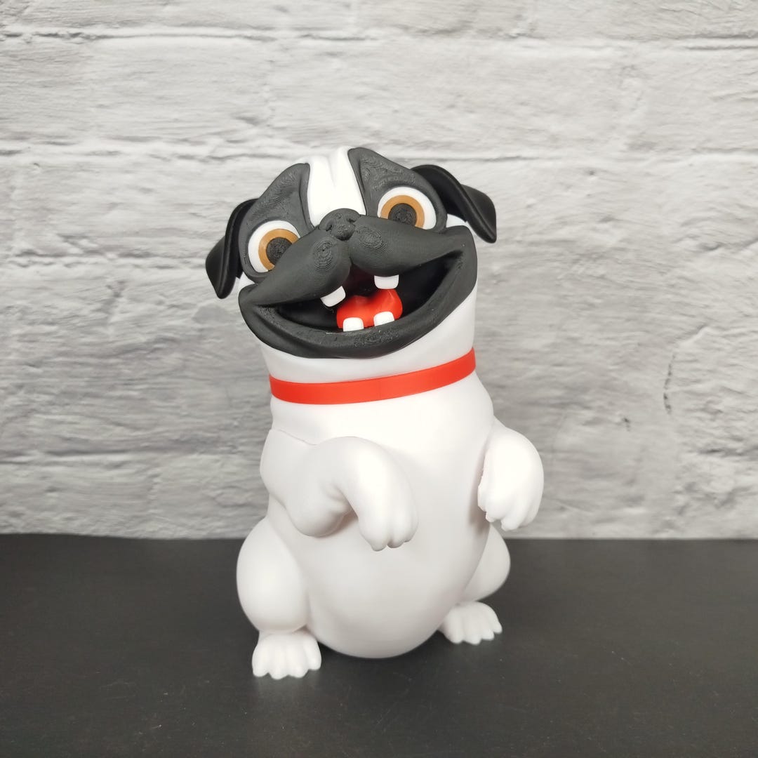 Pixar-style Pug Dog Figure, Ideal for Decorating Your Setup, Your Desk ...