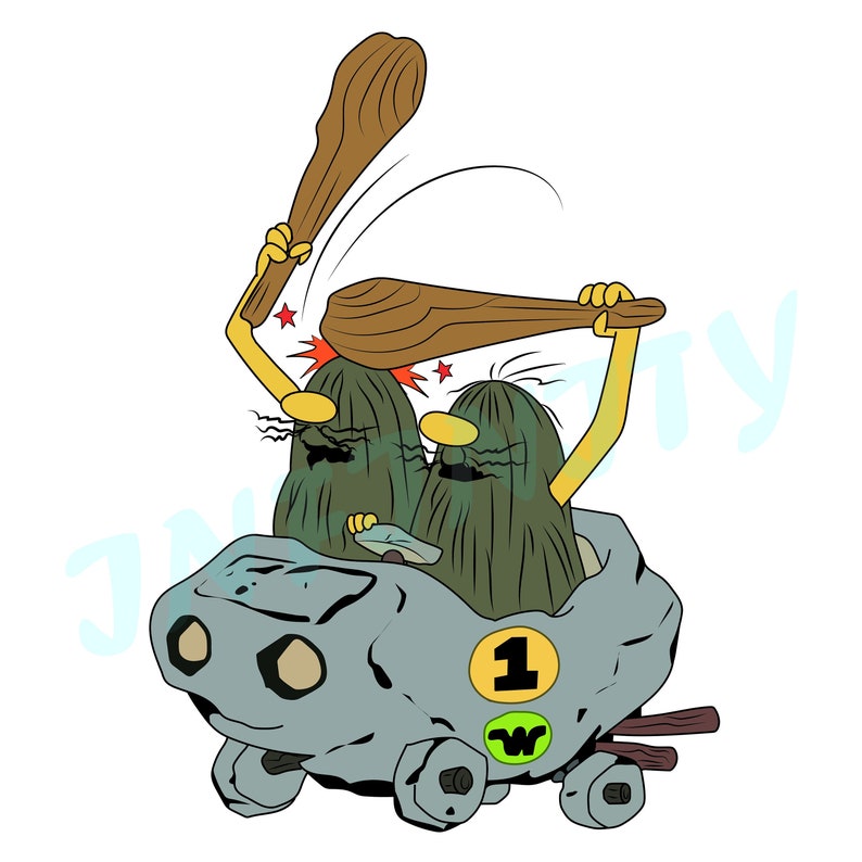 Wacky Races the Slag Brothers Clip Art Color Image for Digital Printing ...