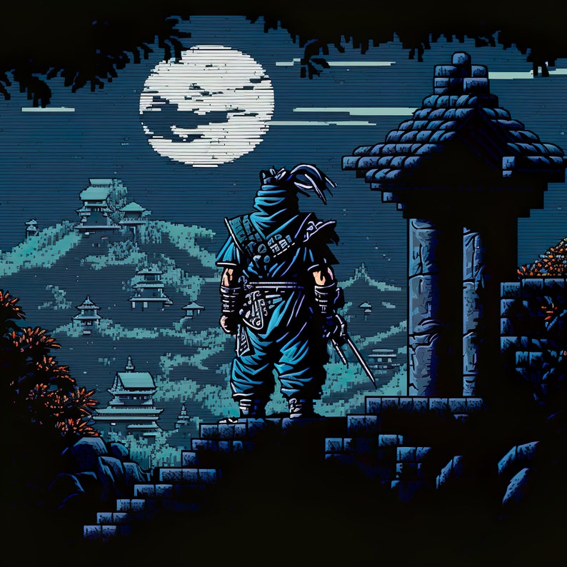 The Shinobi's Path: Explored in Pixel Art - Etsy