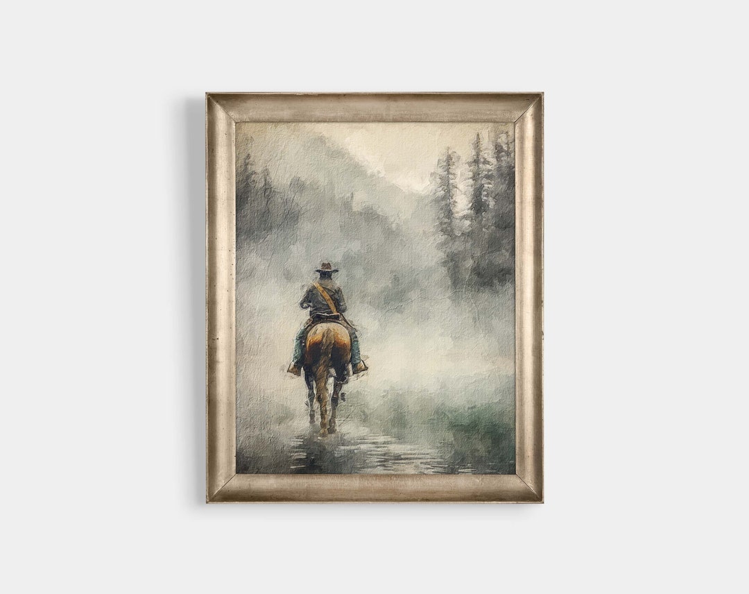 Western Cowboy Print, Printable Wall Art, Vintage Western Print ...