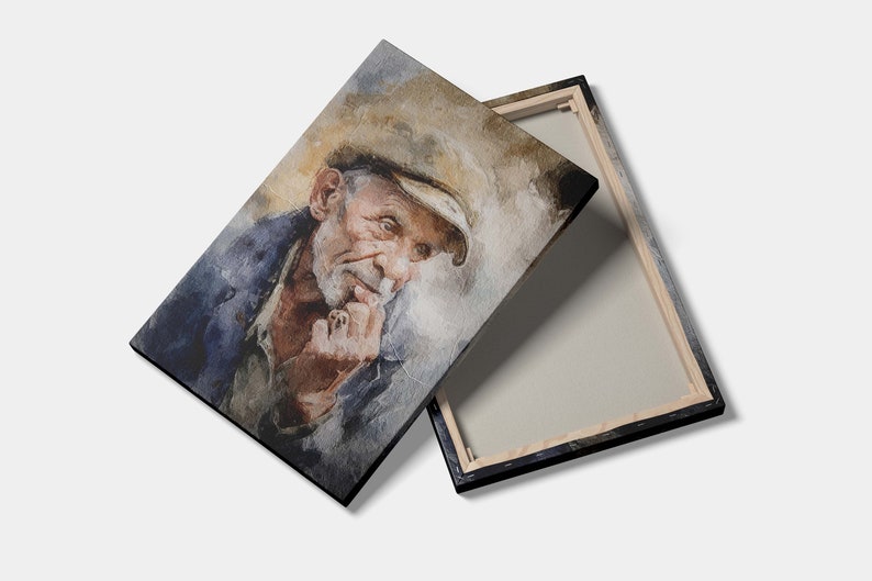 Portrait of A Thinking Man, Printable Wall Art, Vintage Farmhouse Style ...