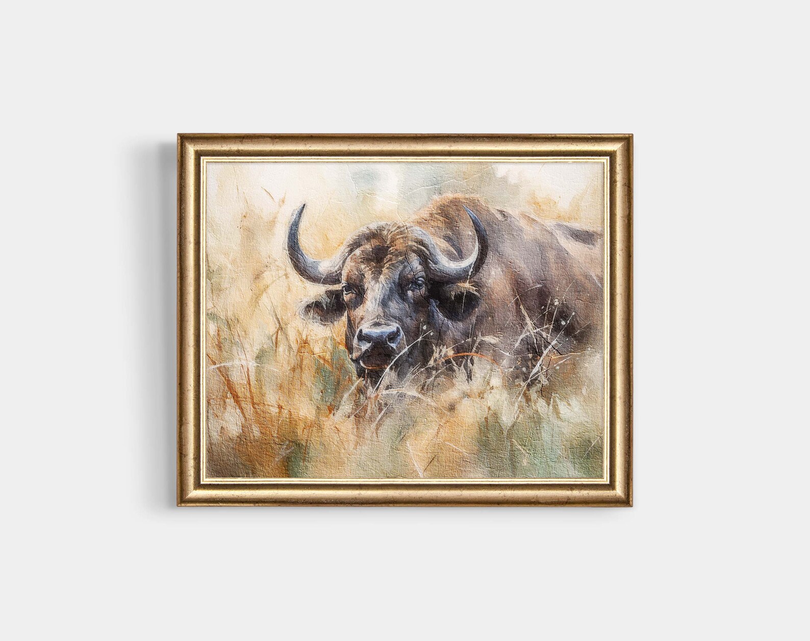 Water Buffalo Print, Western Cowboy Print, Printable Wall Art, Vintage ...