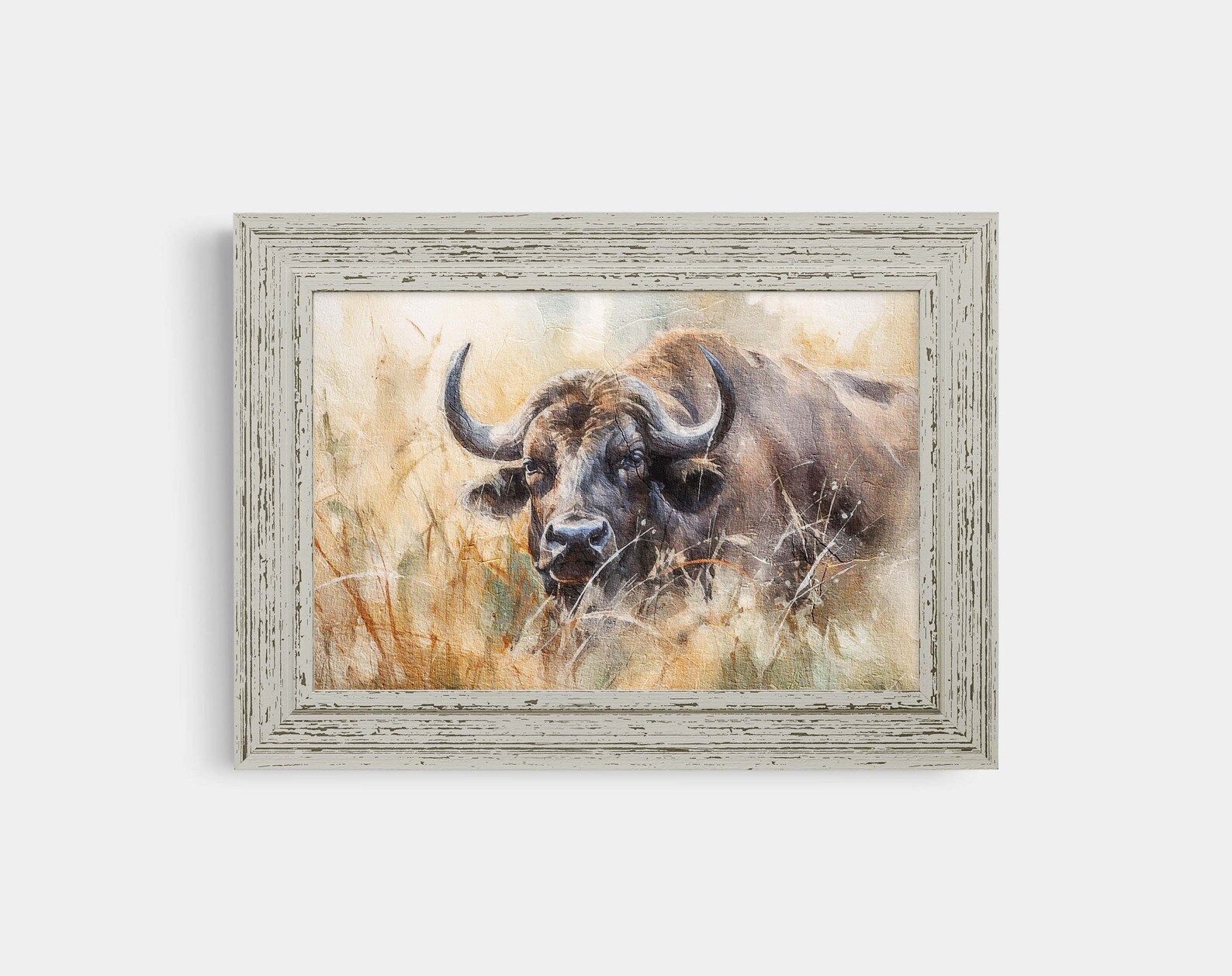 Water Buffalo Print, Western Cowboy Print, Printable Wall Art, Vintage ...