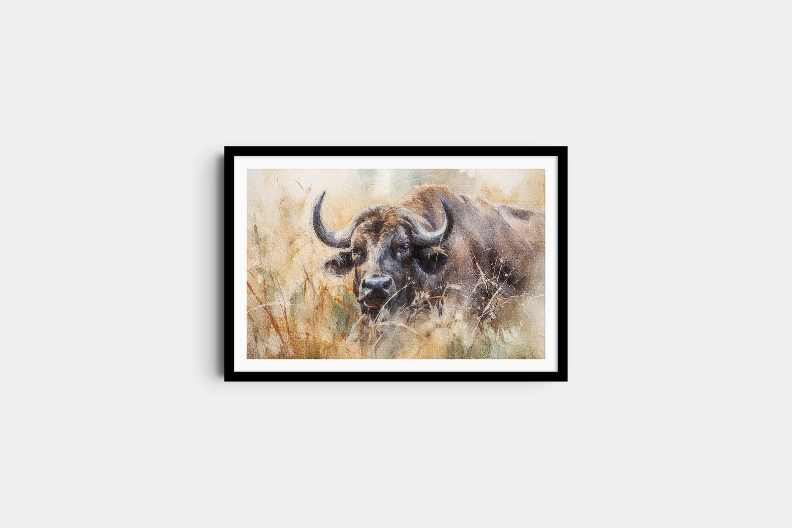 Water Buffalo Print, Western Cowboy Print, Printable Wall Art, Vintage ...