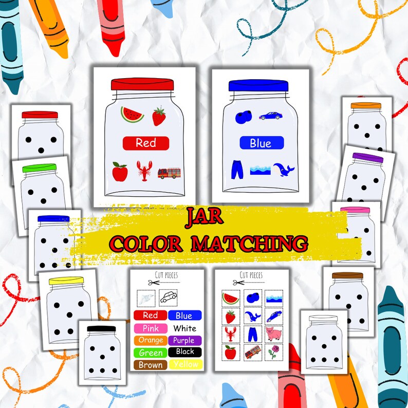 Color Matching Game, Printable, Homeschool, Educational Activity - Etsy ...