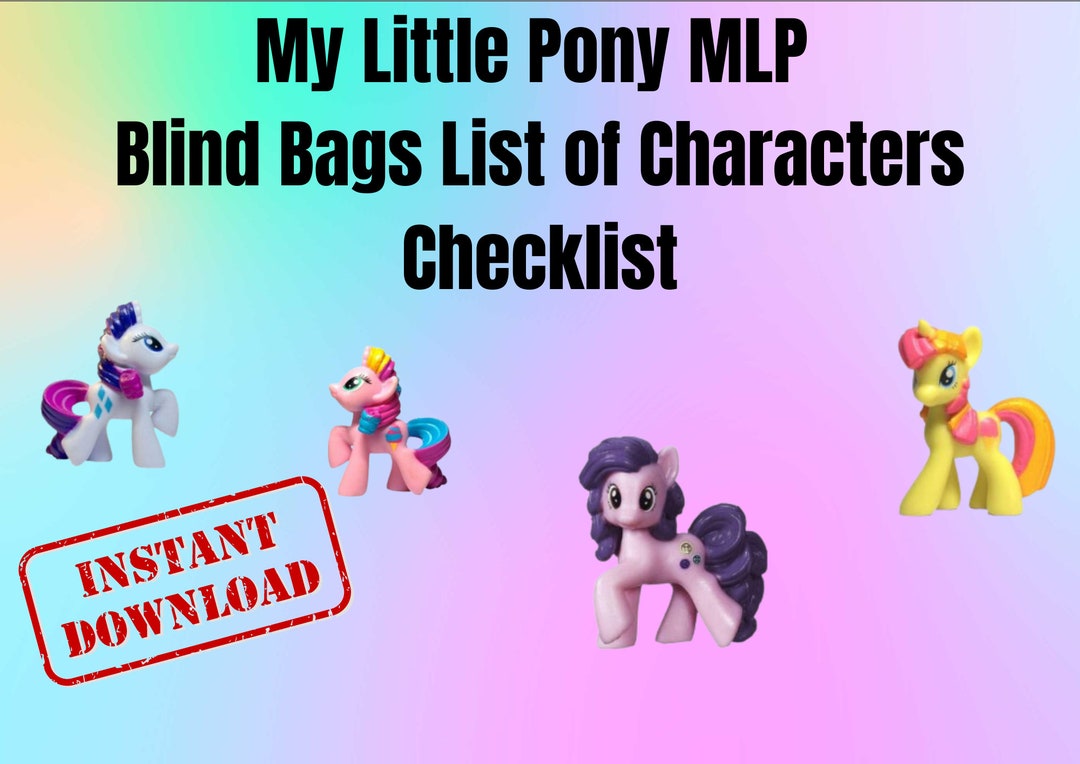 My Little Pony Collection List Inventory, Log Book, Record Your ...