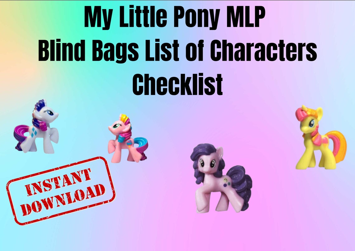 My Little Pony Collection List Inventory, Log Book, Record Your ...