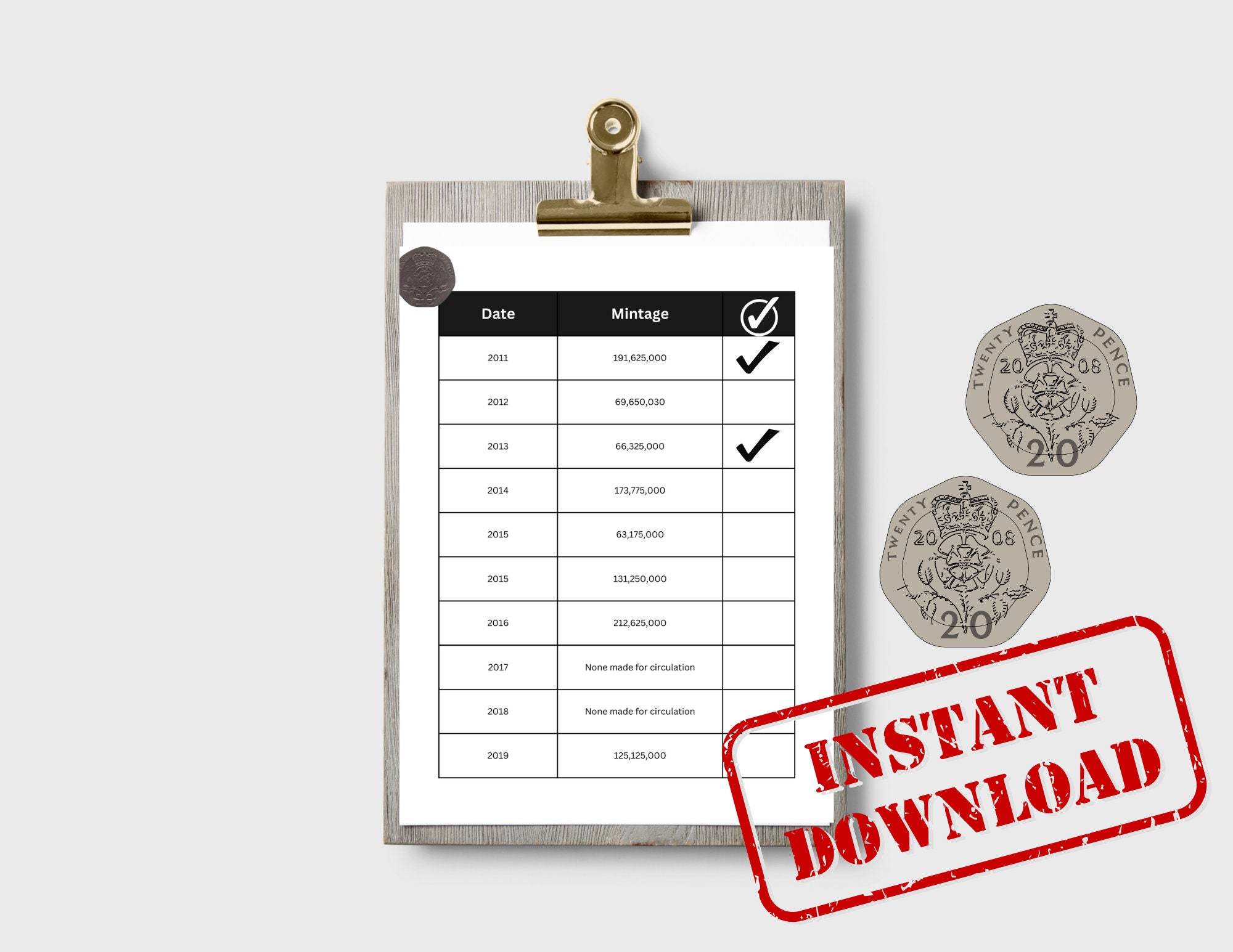 20p Coins Collecting Guide, Help to Circulated Coins, Mintage Figures ...