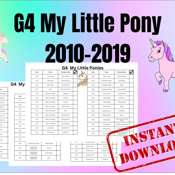 My Little Pony G4 - Etsy