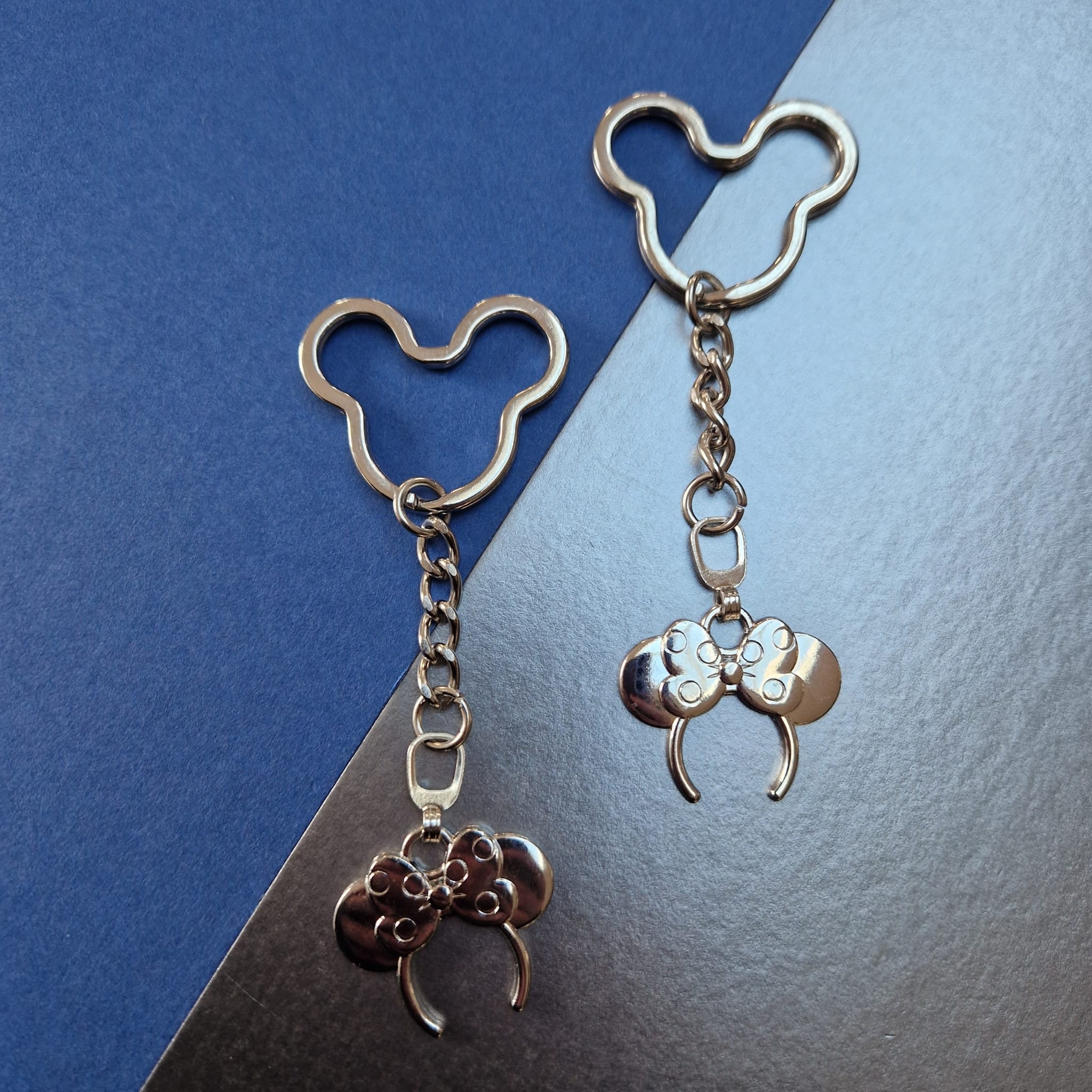 Minnie Mouse Ears With a Metal Keyring Keychain or Bag Charm Accessory ...