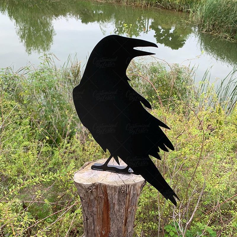 Crow Raven Metal Sculpture - Etsy Australia
