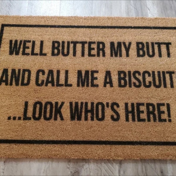 Butter My Butt Door Mat - Etsy UK