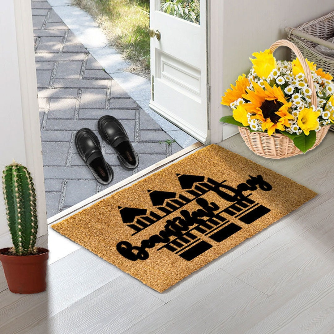 Beautiful Day Doormat, Custom Coir Door Mat for Front Door ...