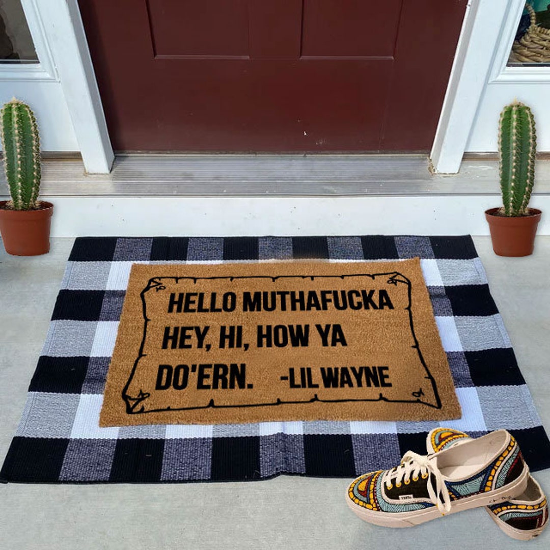 Lil Wayne Doormat, Custom Door Mat for Front Door, Funny Doormat ...