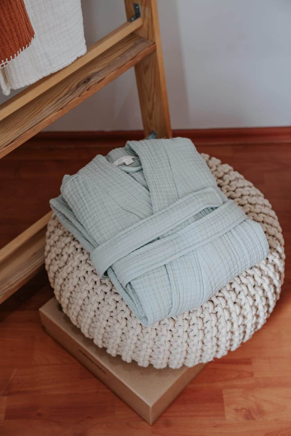 Muslin Kimono Robe: 4-layer Turkish Cotton Unisex Mint Colour Bathrobe ...