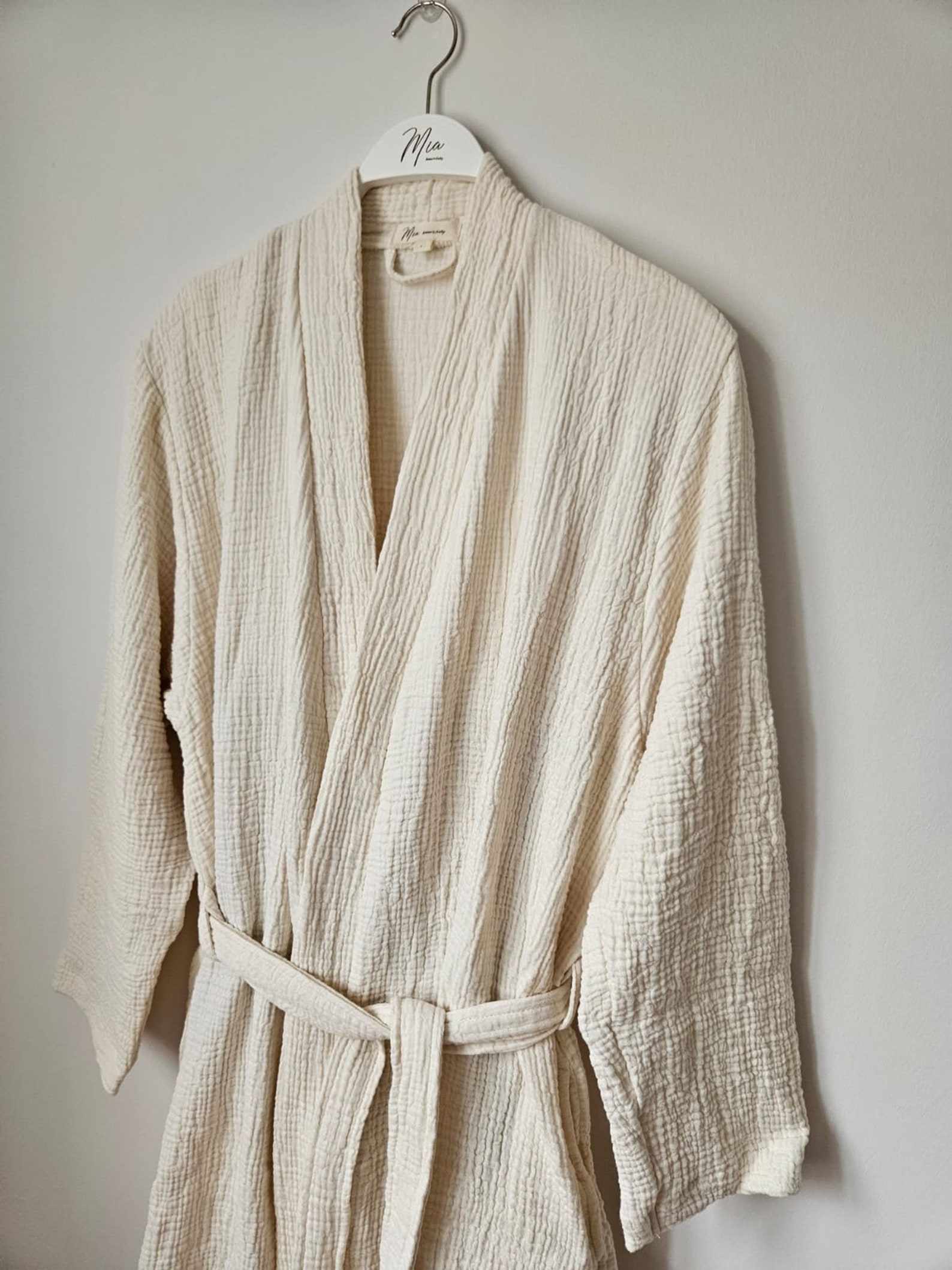 Muslin Kimono Robe: 4-layer Turkish Cotton Unisex Mint Colour Bathrobe ...