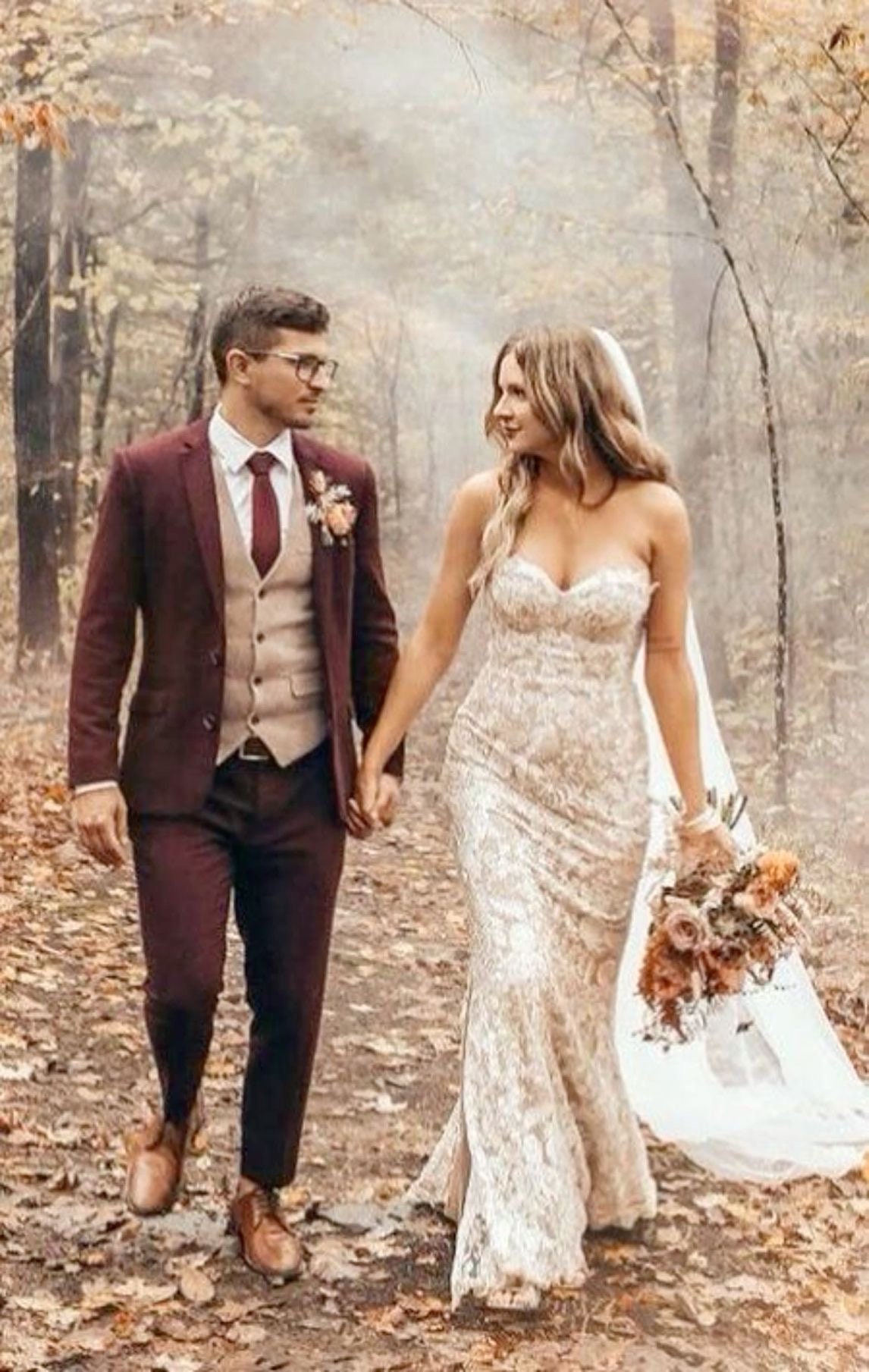 Men Maroon Tweed Suit 3 Piece Tweed Suit Wedding Suit Prom Suit