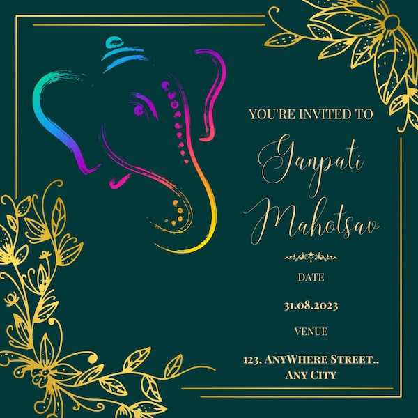 Ganpati Invitation - Etsy