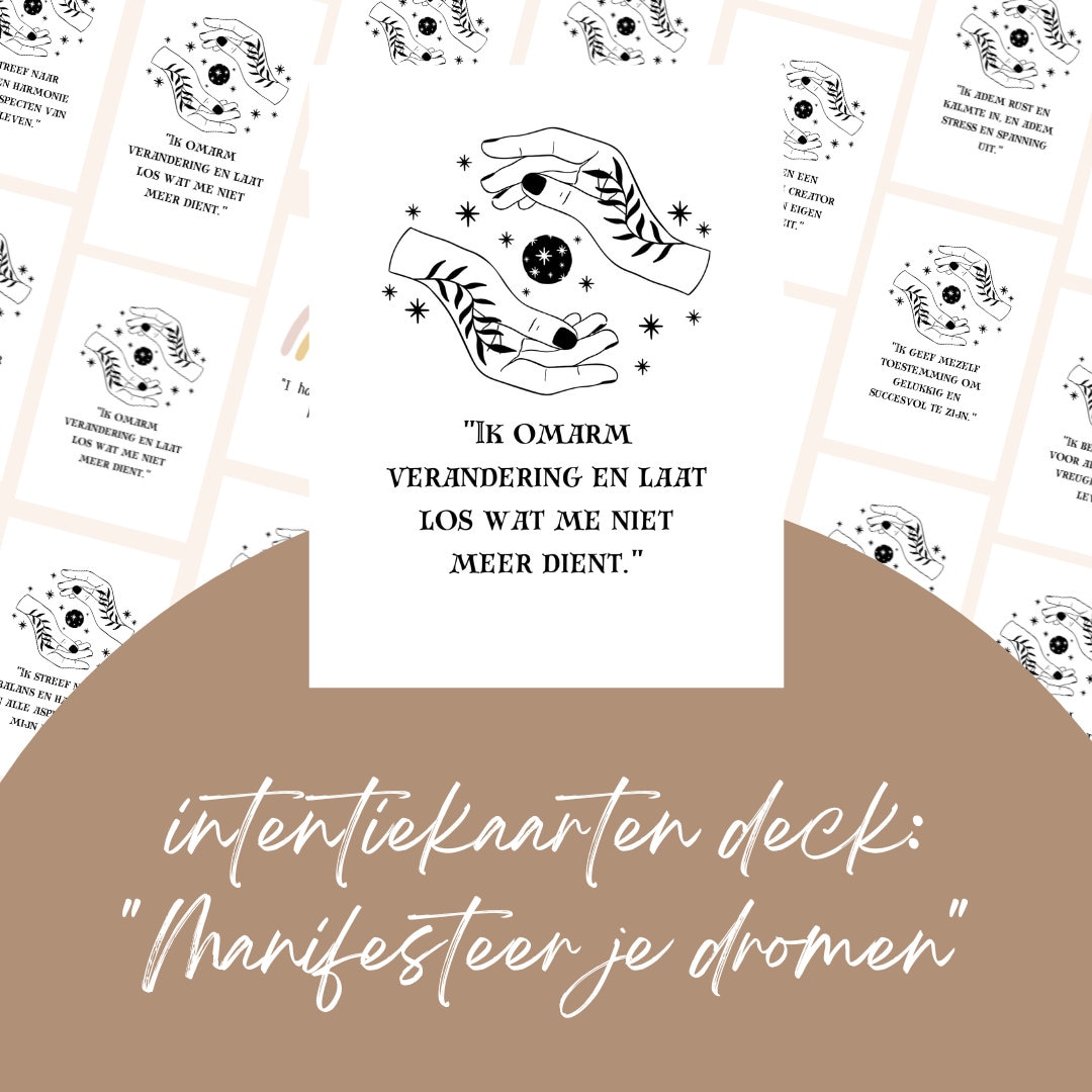 Intention Cards, Intentions Card Deck, Positive Affirmation, Printable ...