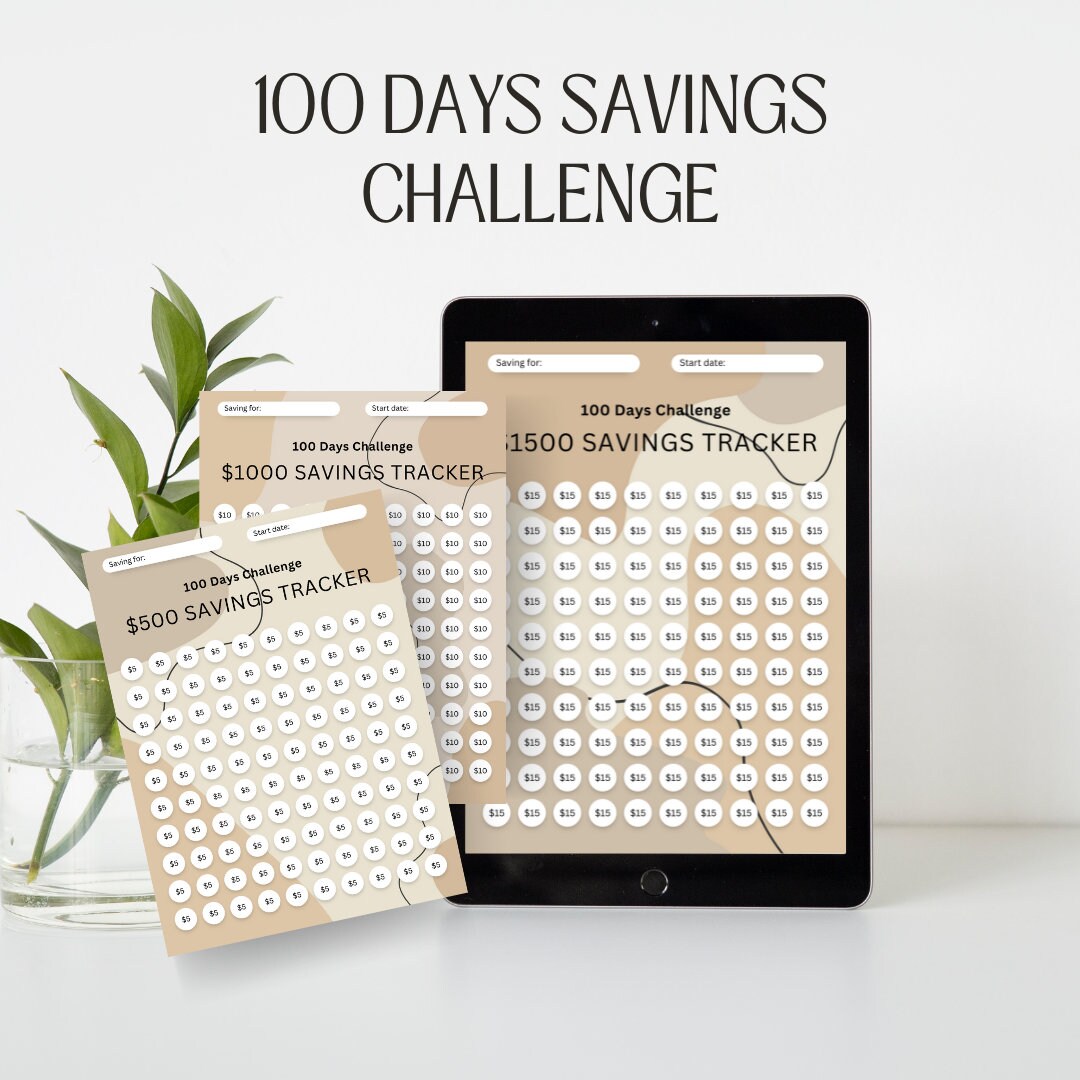 100 Days Savings Challenge, 100 Savings, 100 Savings Challenge, 100 Day ...