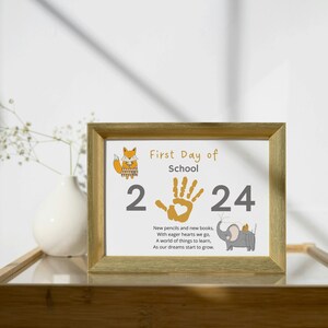 Editable First Day of Preschool Handprint Poem, Preschool Printable ...