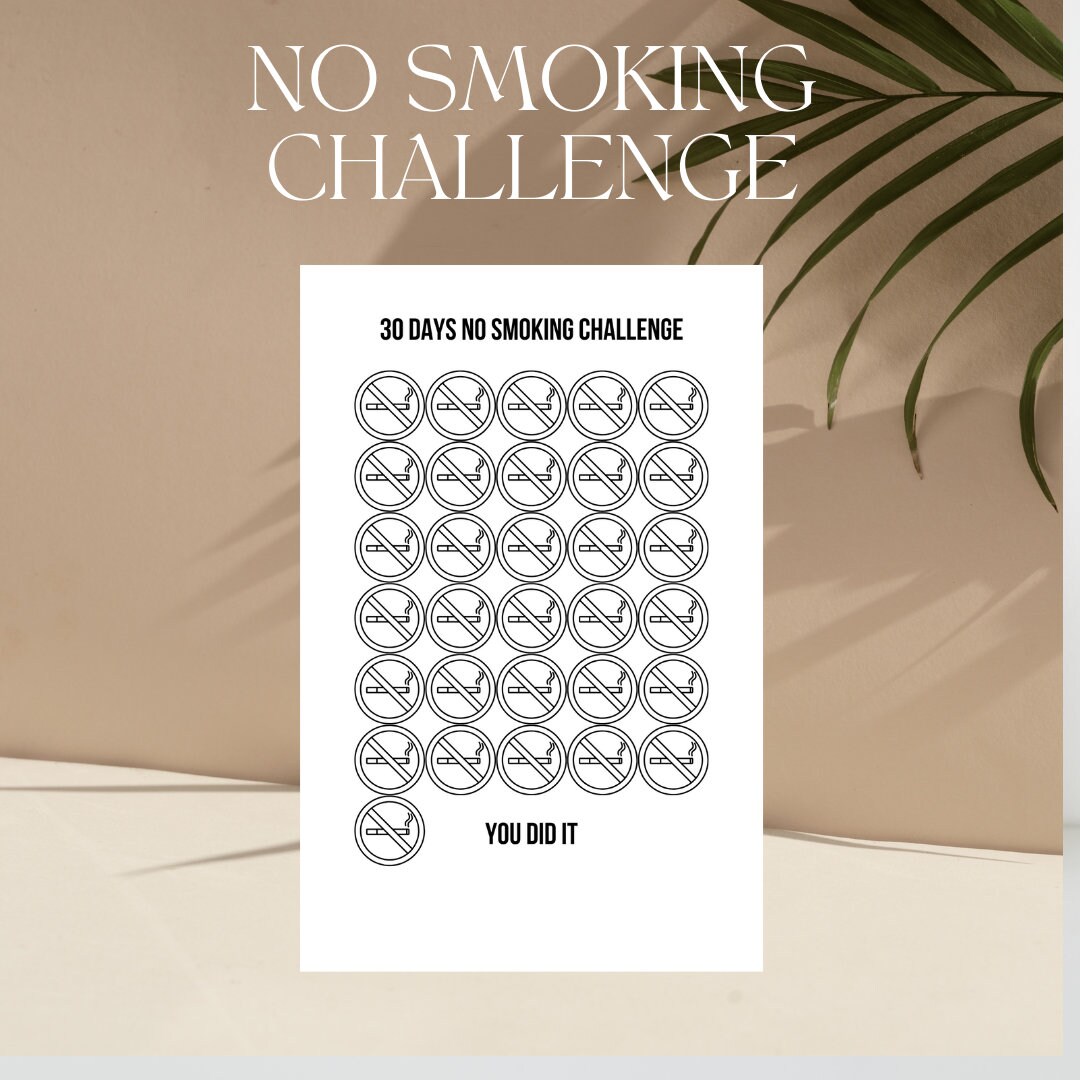 No Smoking Challenge, Quite Smoking, Saving Challenge, 30 Days No ...