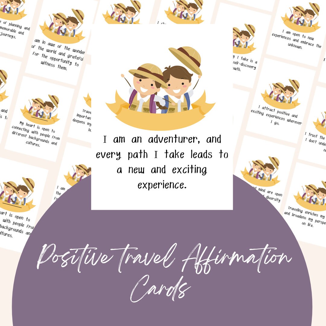 Travel Card for Kids, Affirmation Cards for Kids, Print-at-home ...