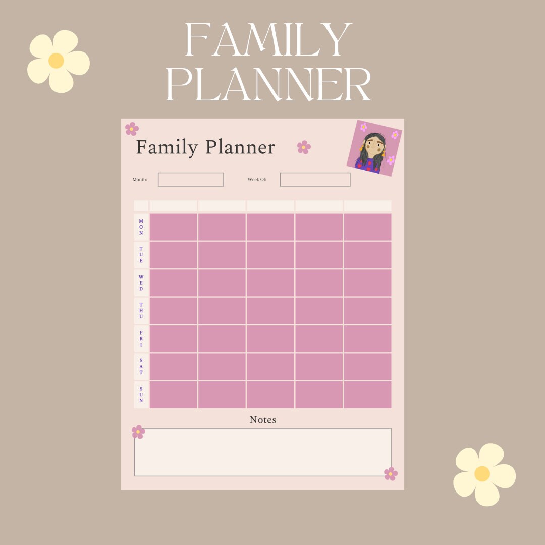 Family Planner, Family Weekly Planner, Weekly Planner, Planner, Digital ...