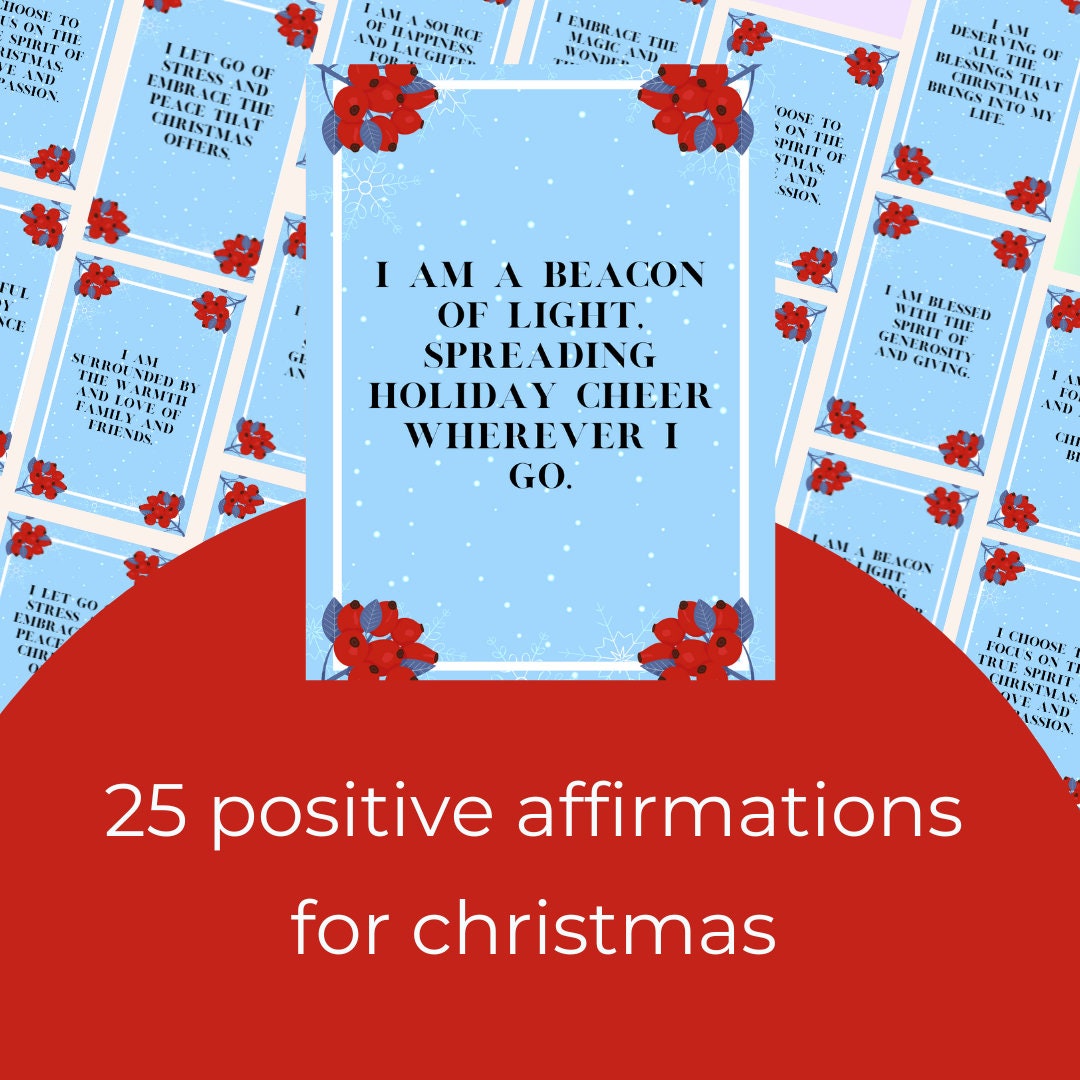 Positive Affirmation Chrismas Cards, Positive Christmas Affirmations ...