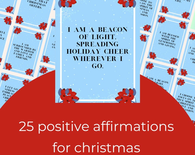 Positive Affirmation Chrismas Cards, Positive Christmas Affirmations ...