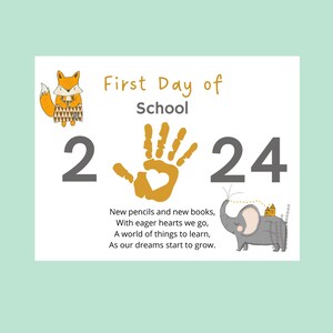 Editable First Day of Preschool Handprint Poem, Preschool Printable ...