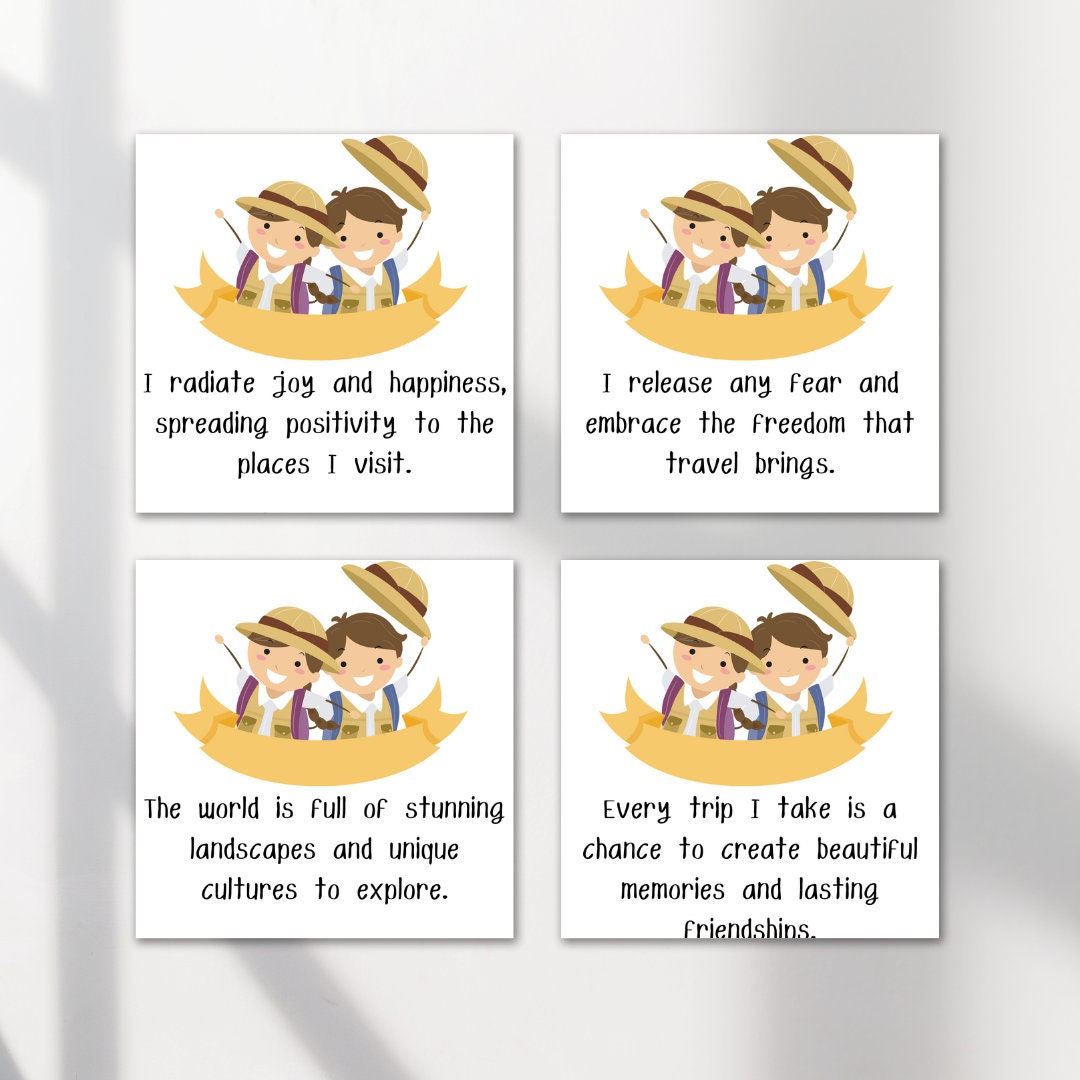 Travel Card for Kids, Affirmation Cards for Kids, Print-at-home ...