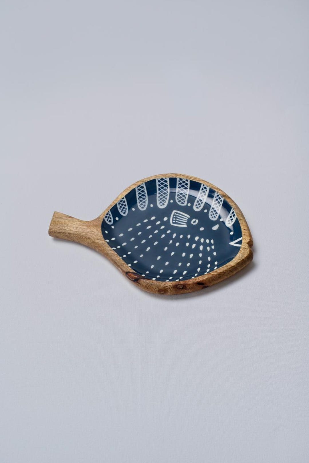 Wooden Fish Platter | Dover Sole Shape Wood Serving Dish Coastal ...